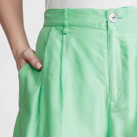 Vince | Shorts | Nwt Vince Peppermint Green Drapey Silk Habotai Shorts ...